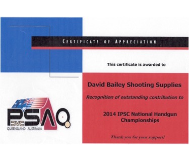 Our Blog Certificates of Appreciation - WA ICORE / IPSC Handgun Nationals